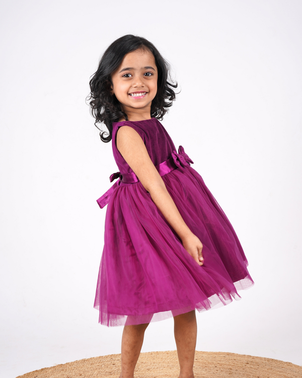 Faye Wine Velvet Dress - faye